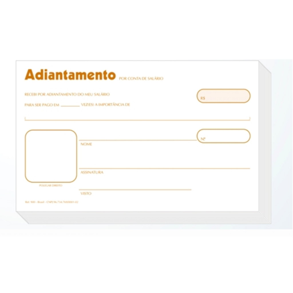 Adiantamento De Salário 50 Folhas - Rotermund - Papelaria Botafogo