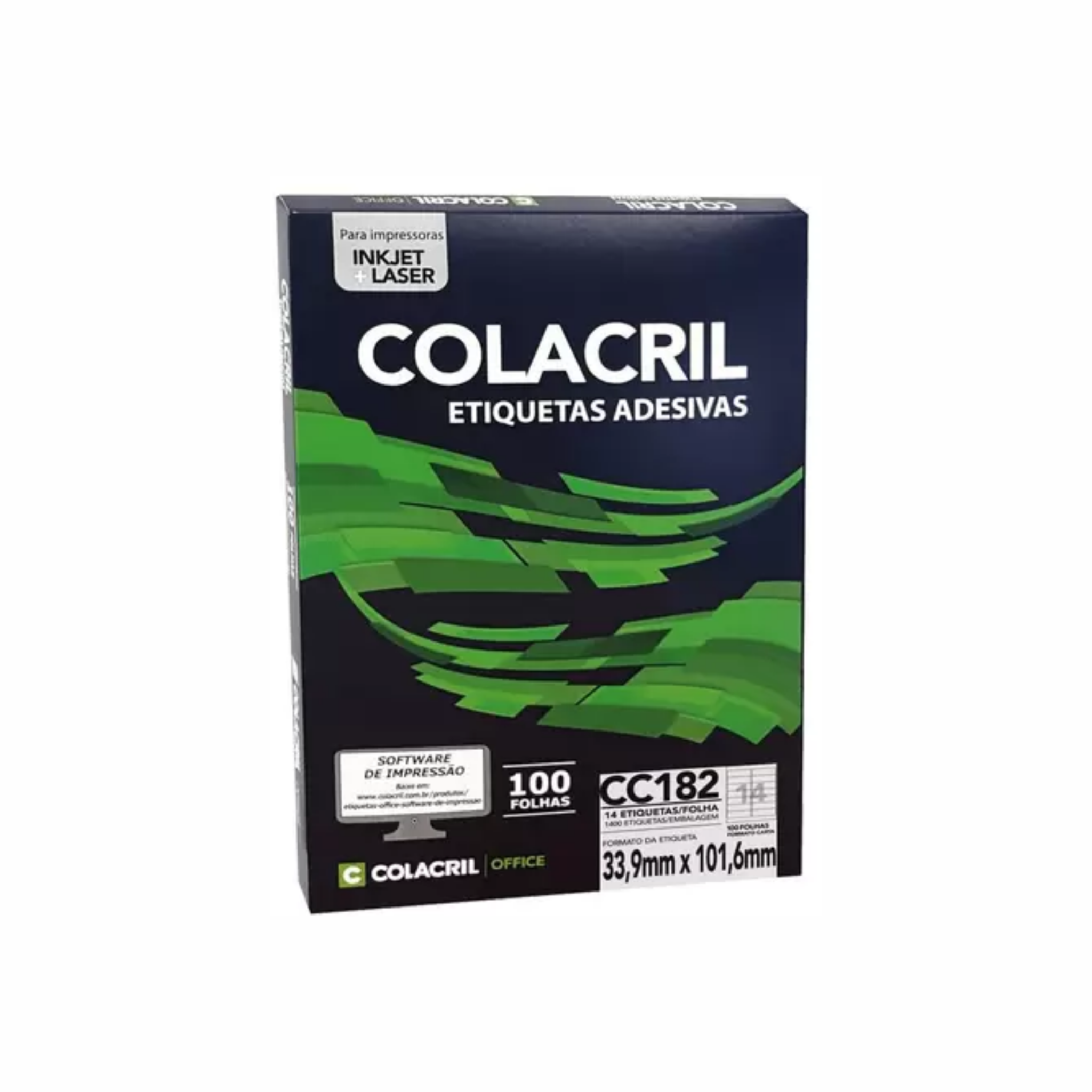 Etiquetas Adesivas Colacril - 14 Por Folha - Papelaria Botafogo